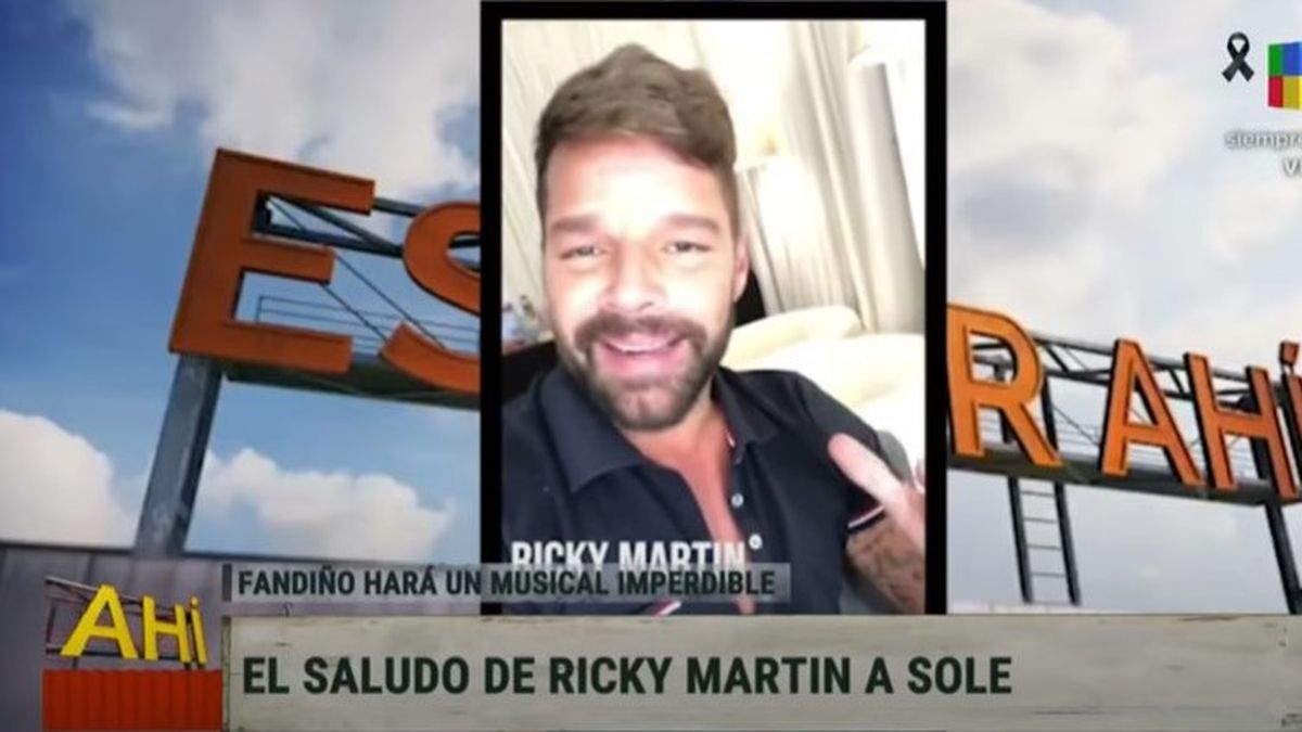 Ricky Martin le mandó un saludo muy especial a Soledad Fandiño