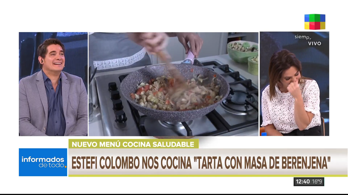 Estefi Colombo nos enseña a cocinar tarta con masa de berenjena